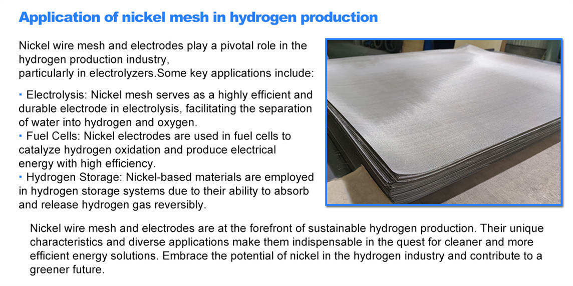 China Nickel wire mesh for hydrogen production electrodes Manufacturer ...